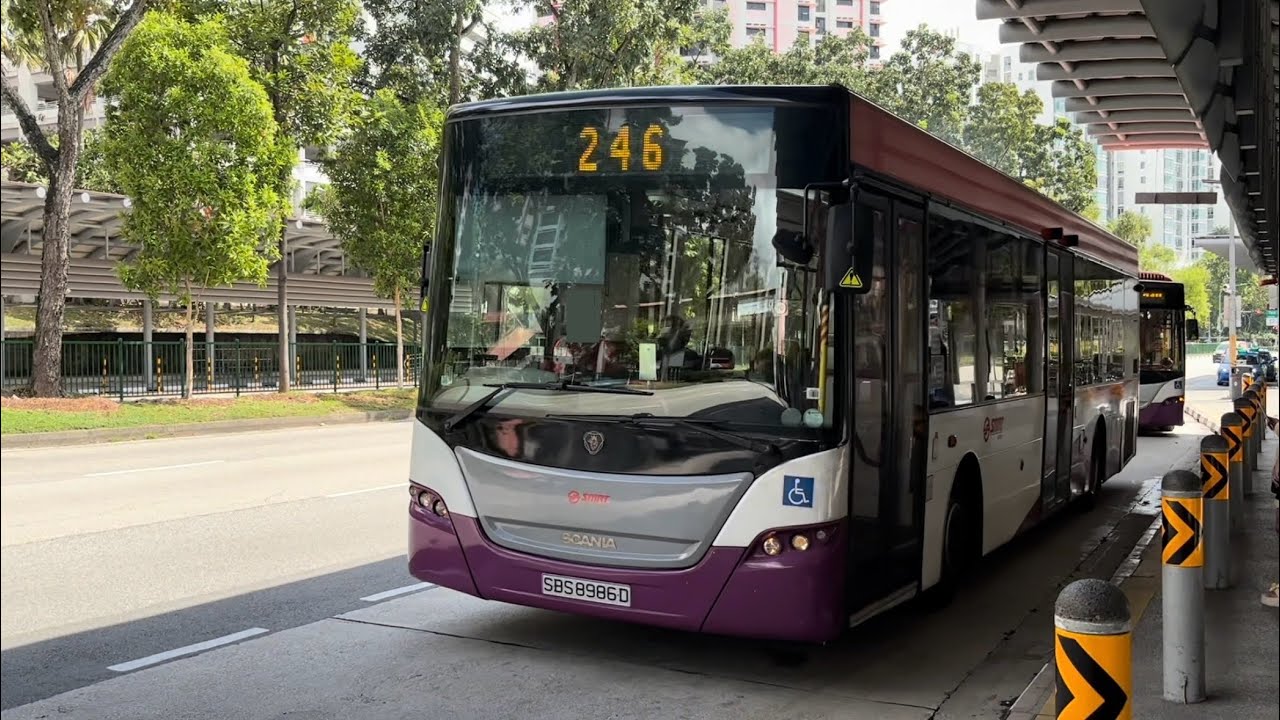 SMRT Scania K230UB Euro 5 - SBS8986D on Route/Service 246 - YouTube