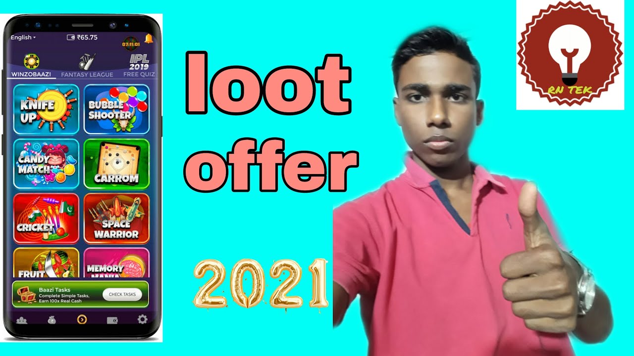 Winzo app loot offer per reffer50 RUPEES ,NEW ONLINE EARN MONEY PAYTM ...