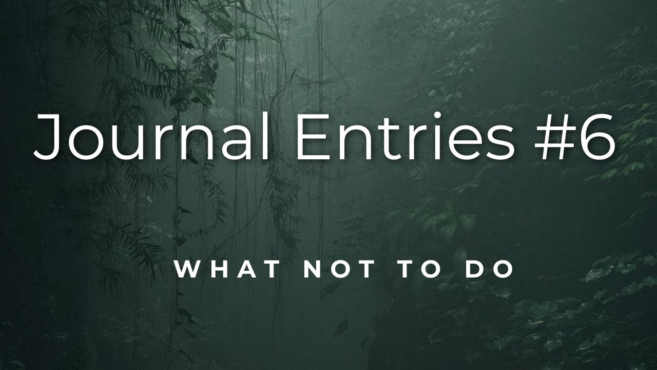 Journal Entries #6 - What Not To Do - YouTube