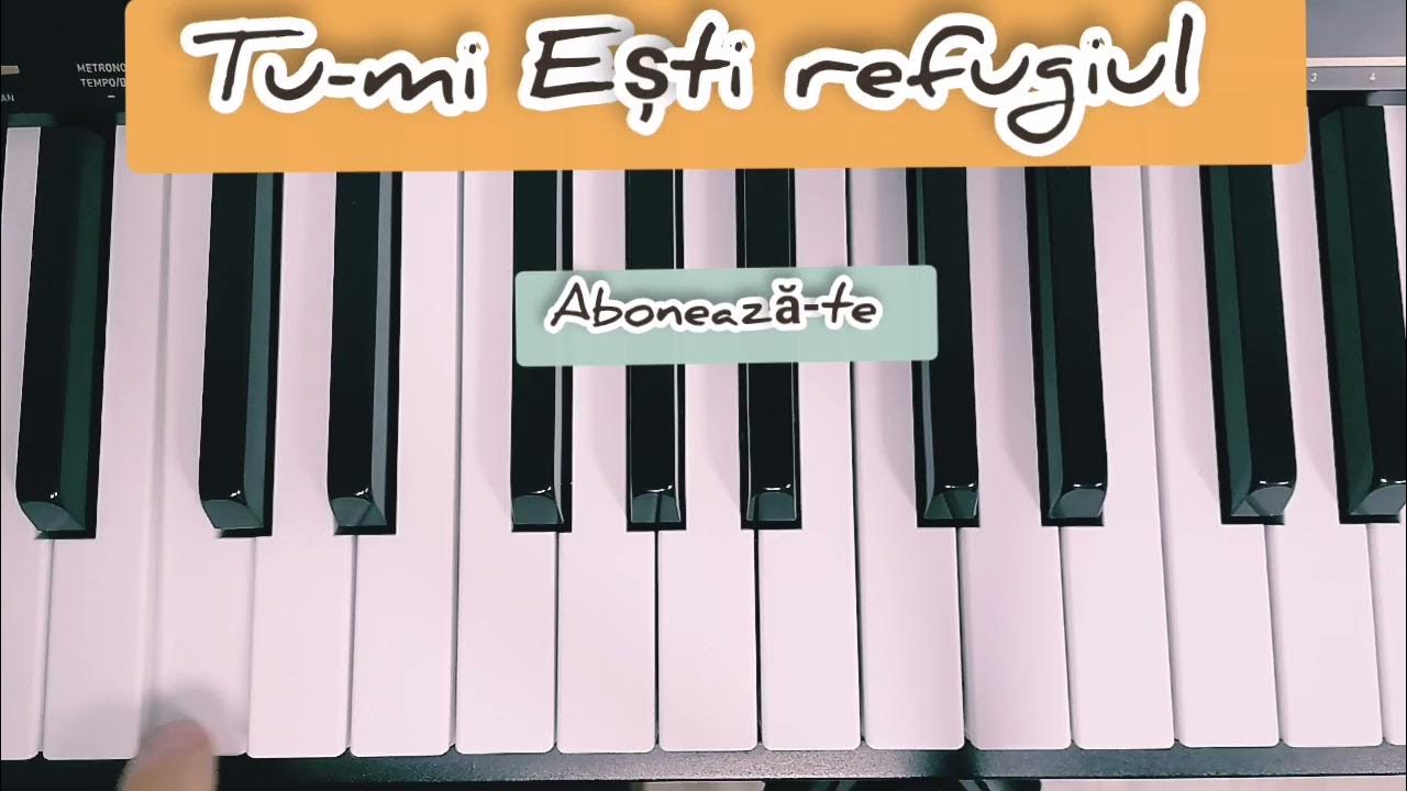 Tu-mi esti refugiul cand sunt slab | PIANO TUTORIAL Cristian Chifan cu un deget la Pian - YouTube