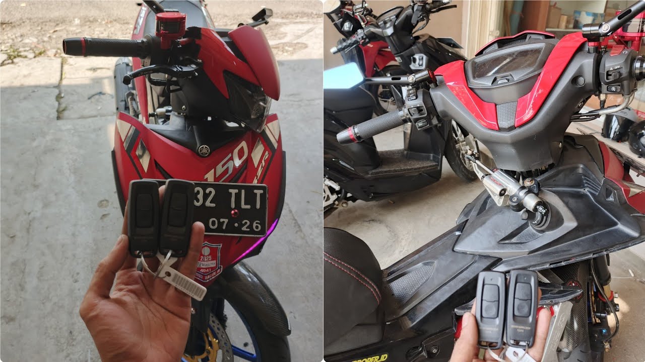 Pemasangan keyless motor yamaha mx king, bisa buka jog dan kunci stang ...