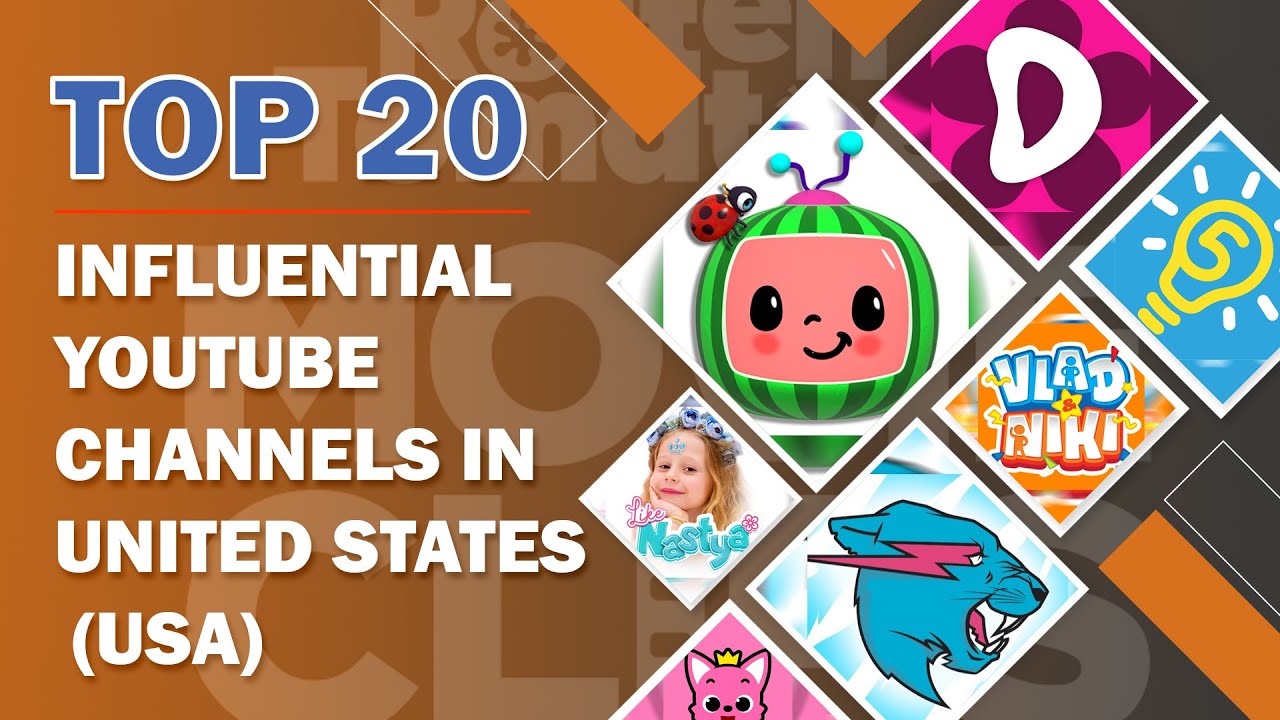 Top 20 YouTube Channels in USA - YouTube