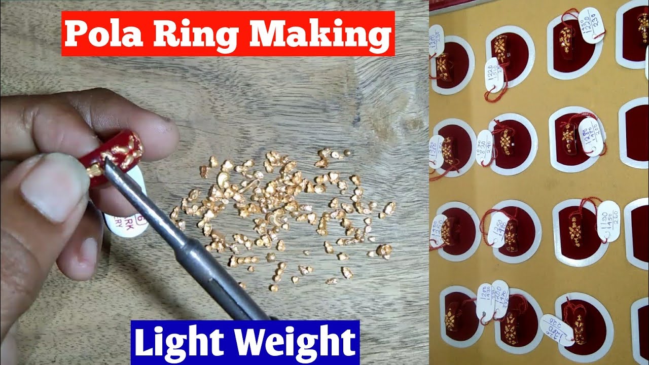 Pola Ring Making, Finger Ring Designs, Pasting Pola Angti, Pola Finger ...
