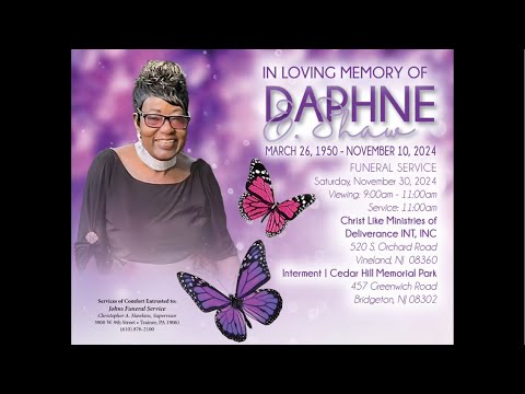 Daphne Elaine Shaw home going service - YouTube