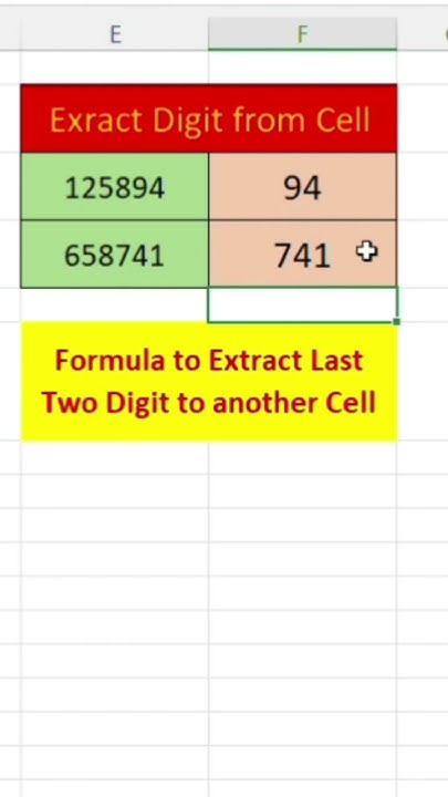 Extract Digits to Another Cell Using LEN Formula in Excel!@shorts - YouTube