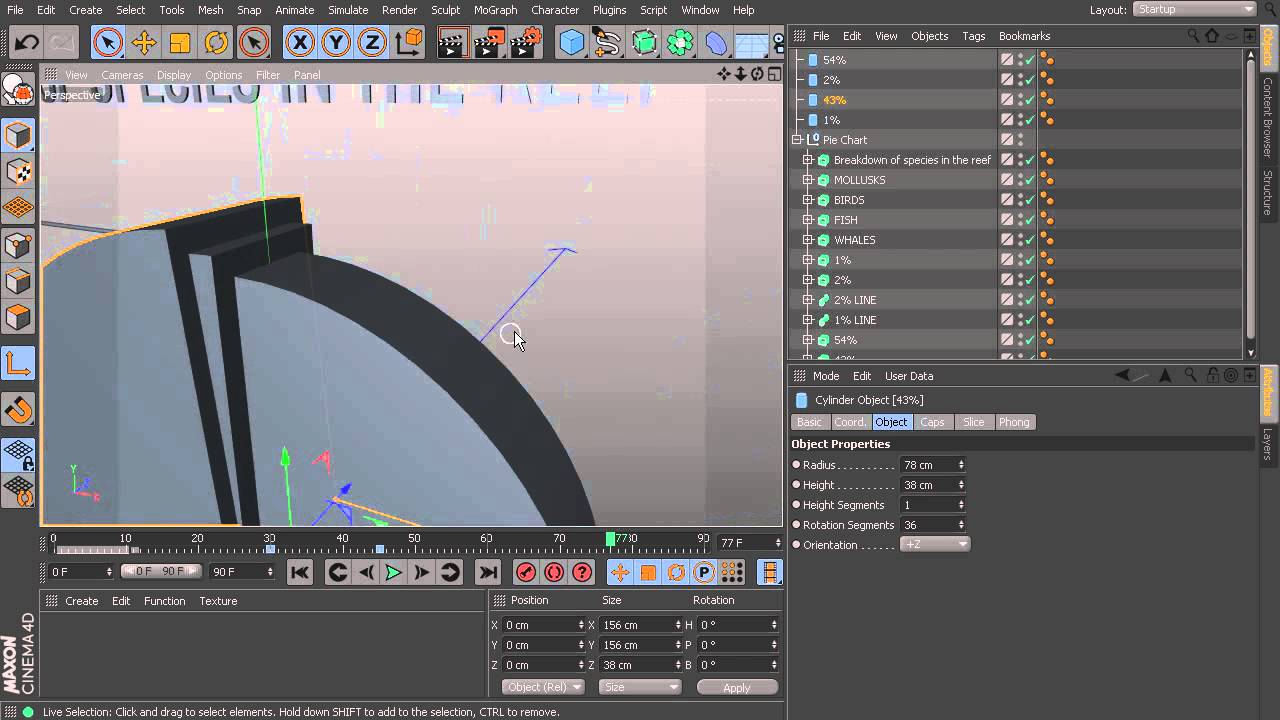 15 Adding a scale animation for the pie pieces - YouTube