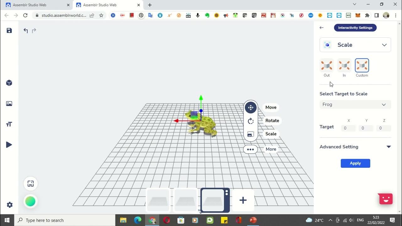 Tutorial Interactivity Assemblr Studio (4) : Cara Menambahkan Interactivity Scale / Skala - YouTube