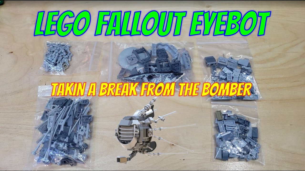 LIVE - Lego Fallout Eyebot. Taking a break from the 6790 pc Lego B-2 ...
