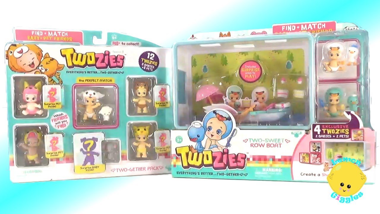 Twozies Season 1 ULTRA RARE Baby Two-Sweet Rowboat AND Two-Gether Pack ...
