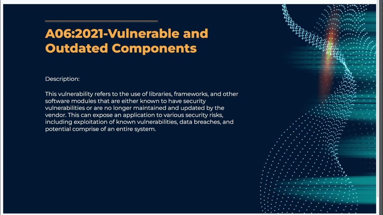 Vulnerable and Outdated Component | OWASP Top 10 #6 - YouTube