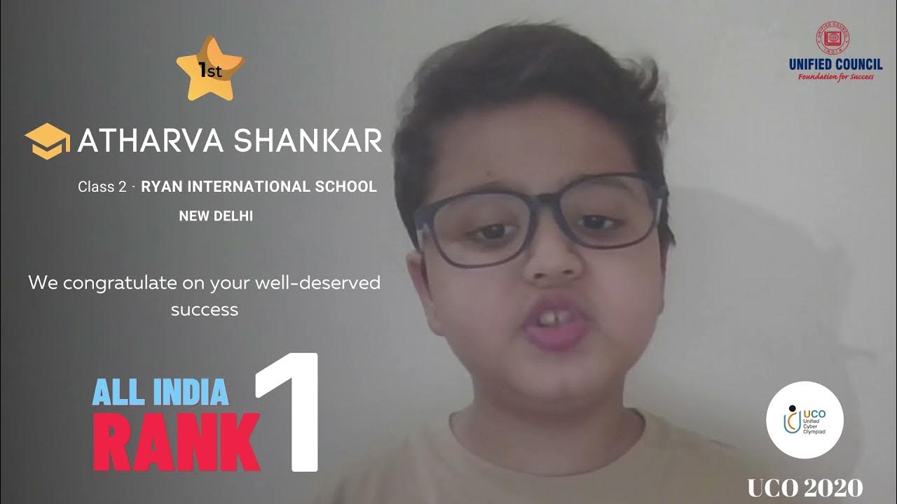Atharva Shankar Class 2 Rank 1 UCO - YouTube