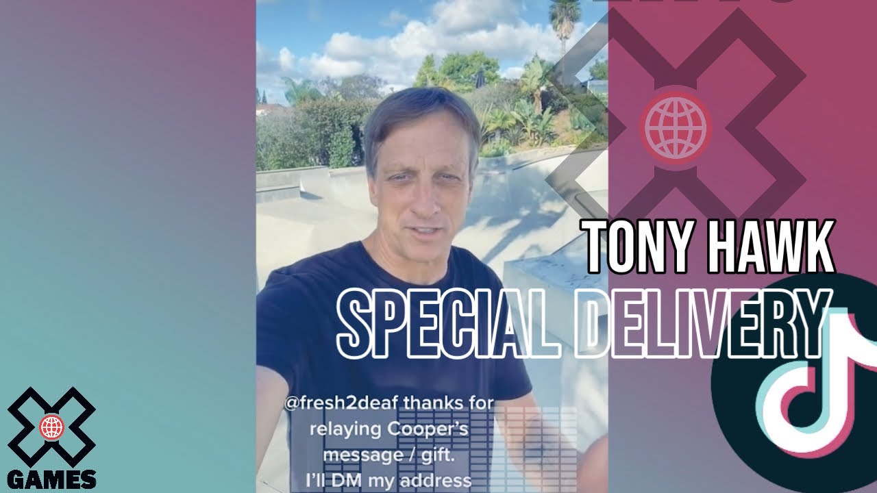 Tony Hawk Special Delivery via FedEx Driver | World of X Games - YouTube