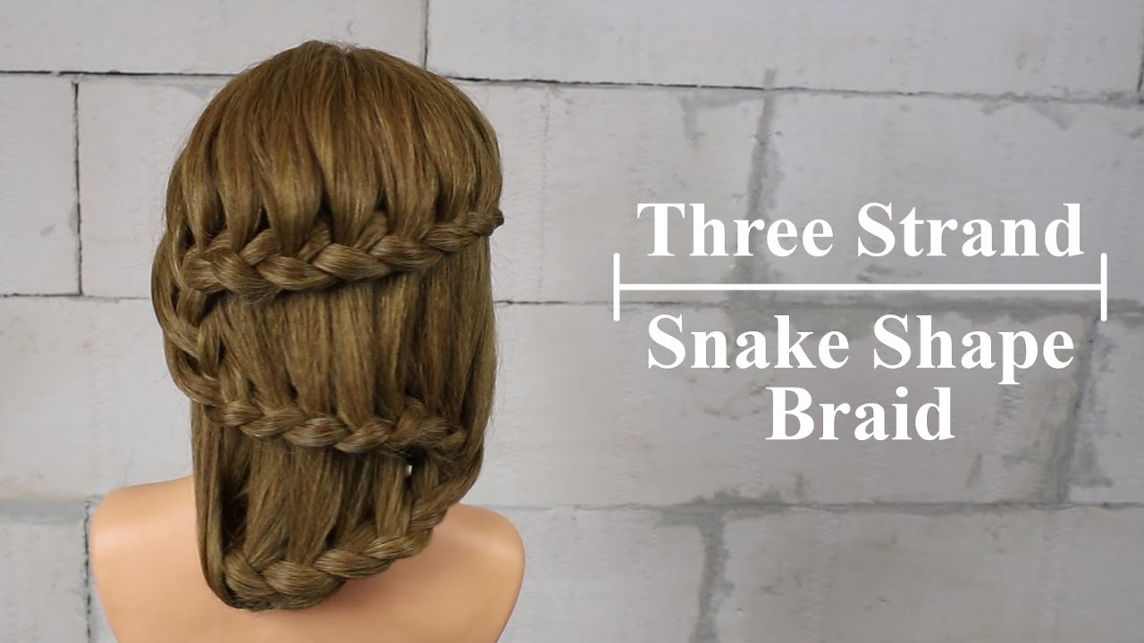 How To: Three Strand Snake Shape Braid Tutorial - YouTube