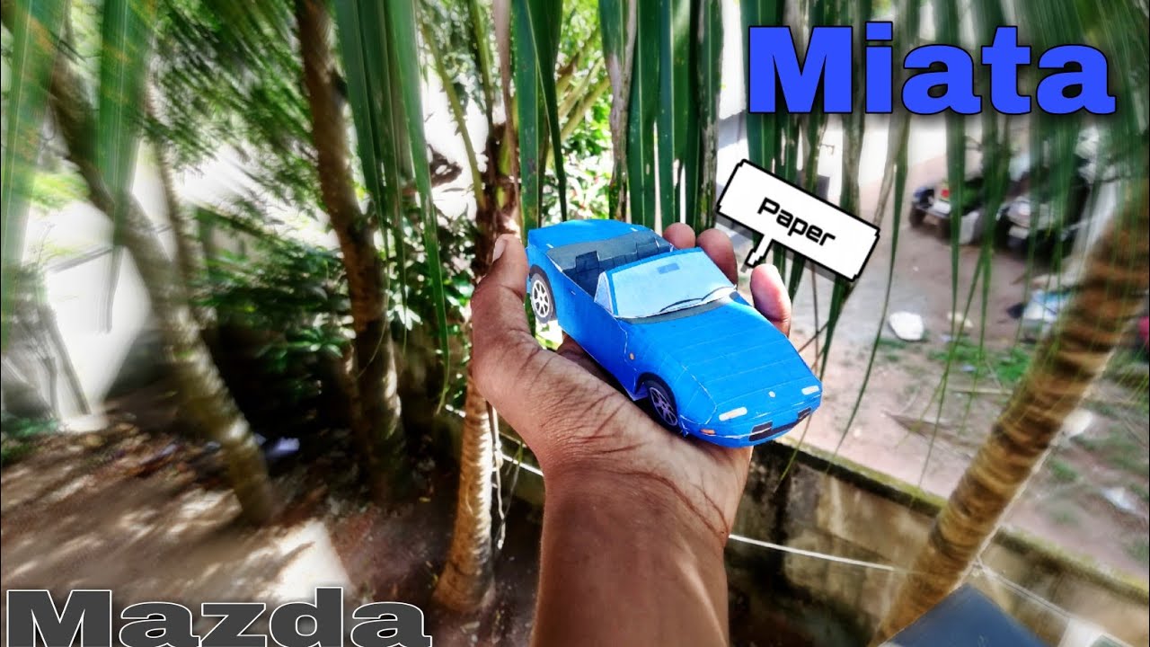 I made Mazda mx5 with Paper full tutorial - YouTube