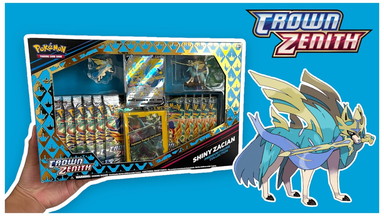 Opening a Pokémon Crown Zenith Shiny Zacian Premium Figure Collection ...