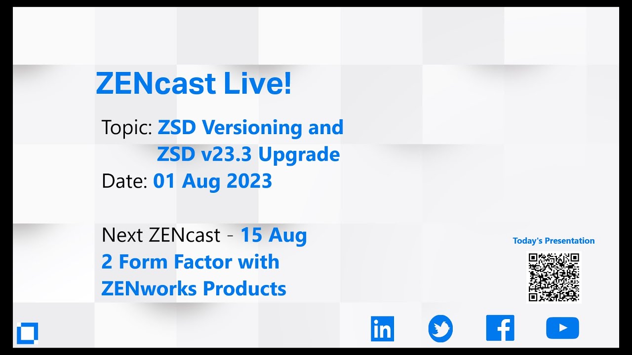 ZENcast Live! ZSD Upgrade to v23.3 & OpenText Versioning - YouTube
