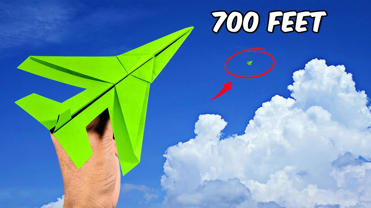 700 Feet Paper Airplanes – How to Make Paper Airplanes Fly High! - YouTube