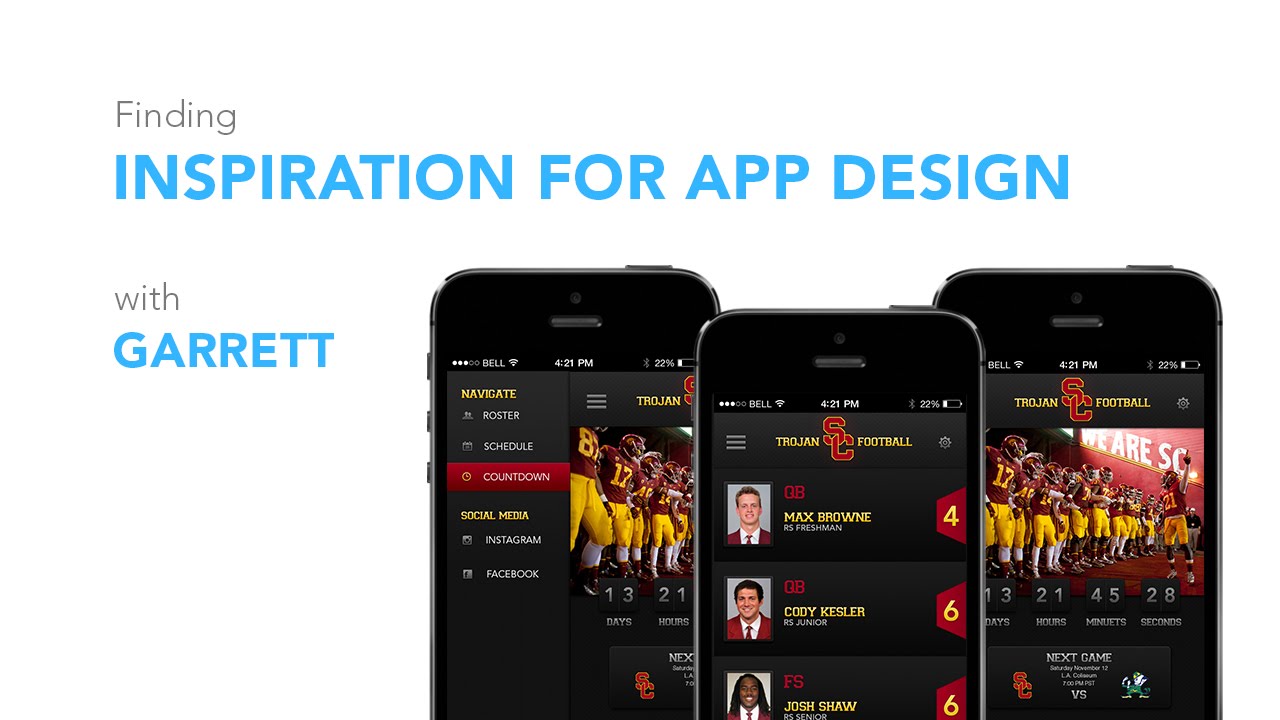 App Design Inspiration: Using What Inspires your Design - YouTube