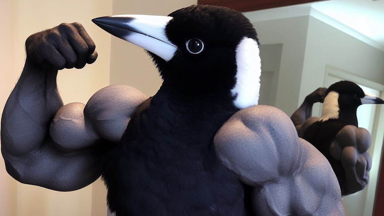 Half-Beak the Magpie is a Boss - YouTube