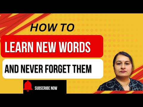 HOW TO LEARN NEW WORDS AND NEVER FORGET THEM /HOW TO REMEMBER NEW WORDS ...