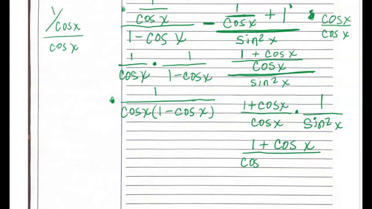 Simplify Trig ID Examples part 2 - YouTube