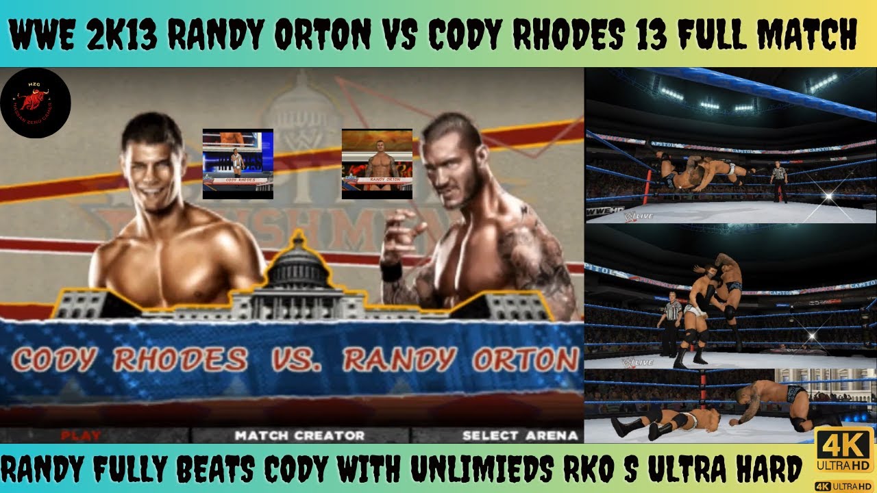 WWE 2K23 - RANY ORTON VS CODY RHODES 13 - RANDY GIVES CODY UNLIMITED ...
