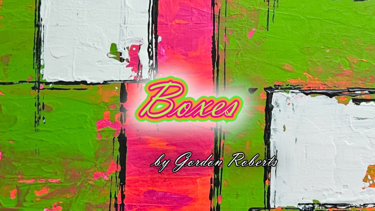 'Boxes' | Abstract no.29 | easy acrylic abstract painting | 30x30 cm ...