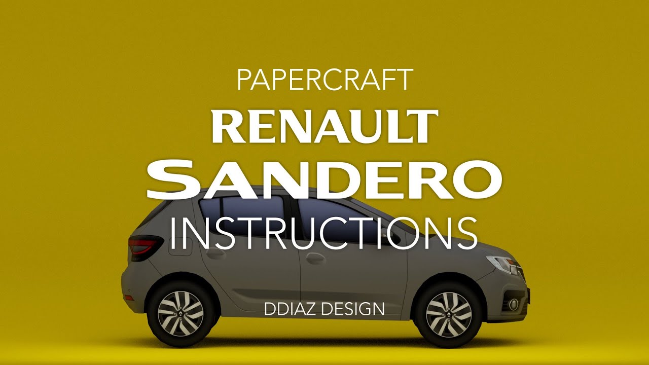 Tutorial - Papercraft 2023 Renault Sandero - Instructions - YouTube