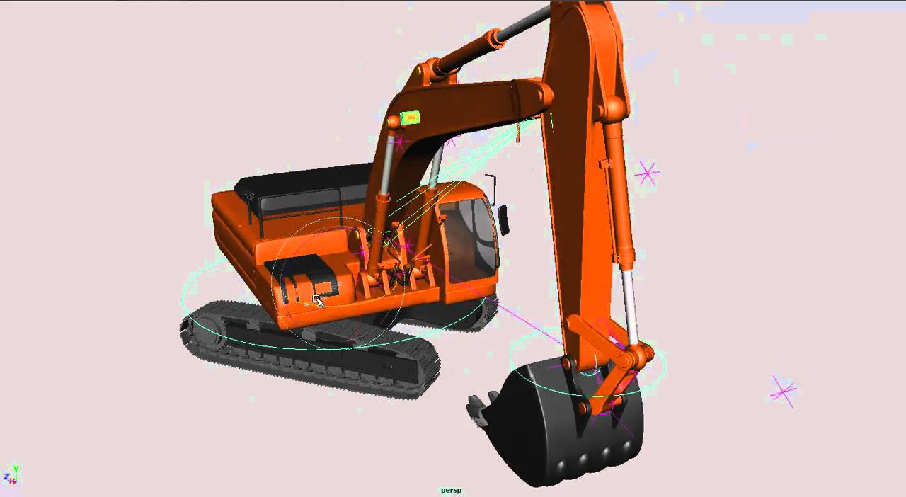 Autodesk Maya 2011 Backhoe Rigging V.1 - YouTube