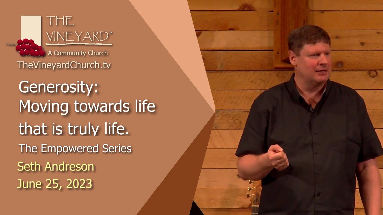 Generosity: Moving towards life that is truly life - YouTube