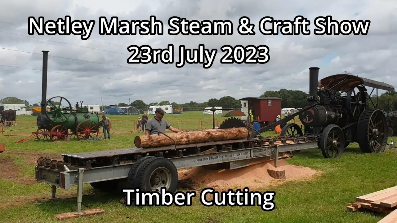 Vintage timber cutting equipment powered by traction & stationary ...