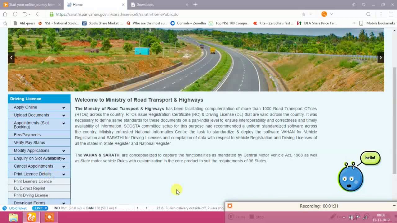 All over India (28 states) Download LLR copy within one minute Easily ...