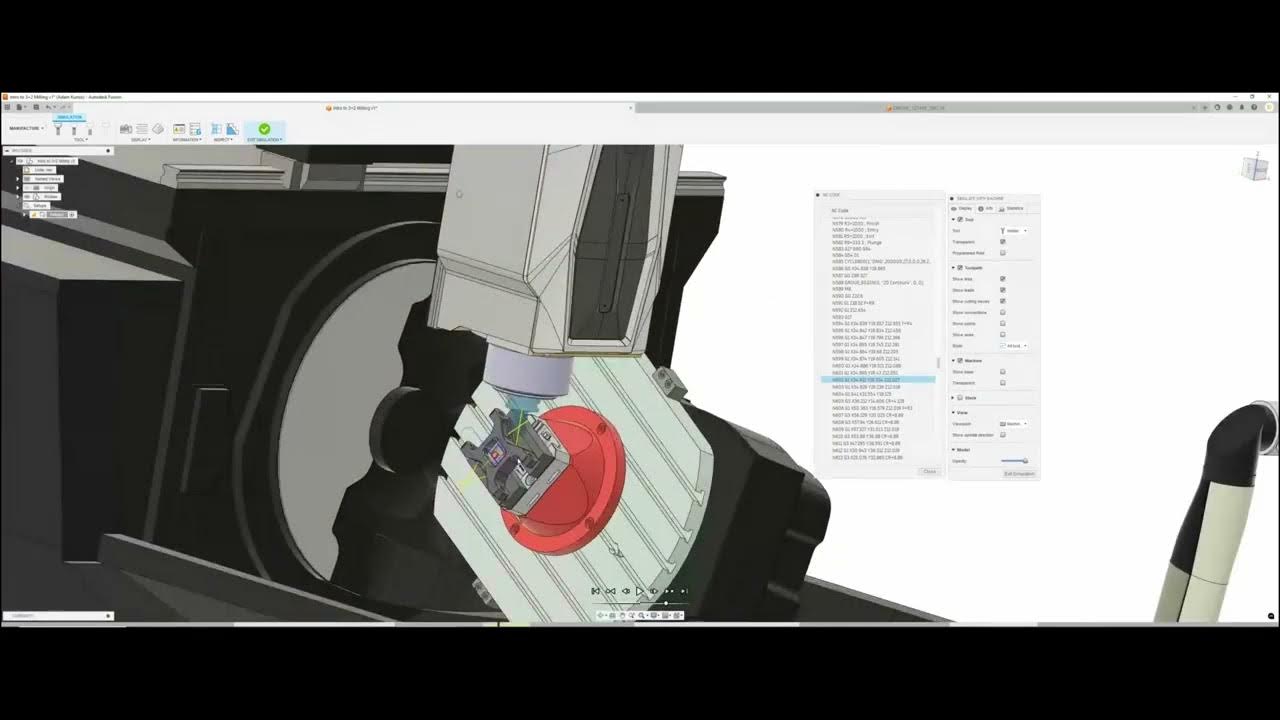 DMU 50 eVo Machine Simulation in Autodesk Fusion - YouTube