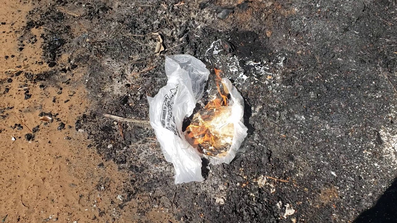 Burning Stuff 880: Package in a Bag - YouTube