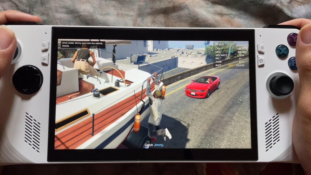 GTA 5 - Asus Rog Ally (pc handheld) Car Chase - YouTube