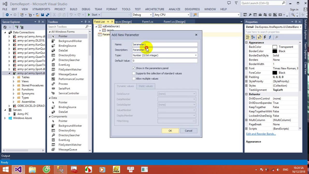 Create report c# with devexpress demo - YouTube