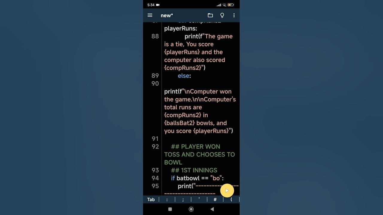 Hand Cricket Using Basic Python + Random Module - YouTube