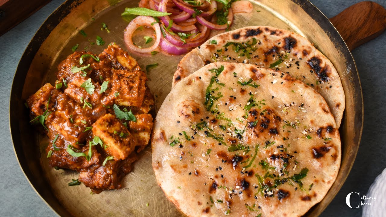 Paneer ghee roast, Garlic naan & lacha pyaz | Lunch में बनाया स्पेशल ...