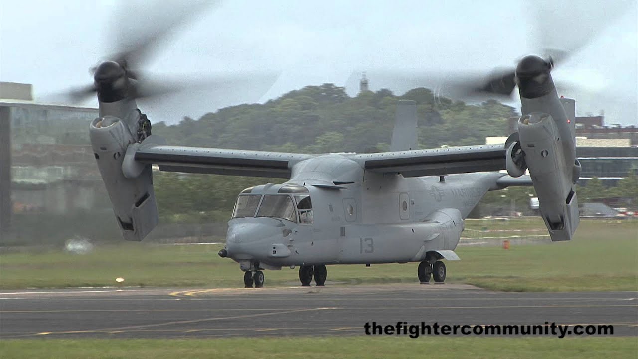 (HD) MV-22 Osprey Display at FIA 2012 - YouTube