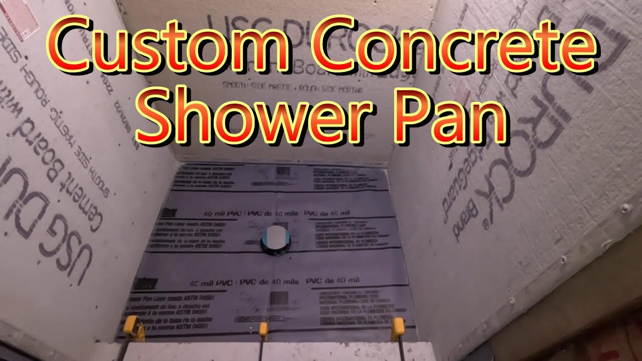 Installing A Custom Concrete Shower Pan - YouTube