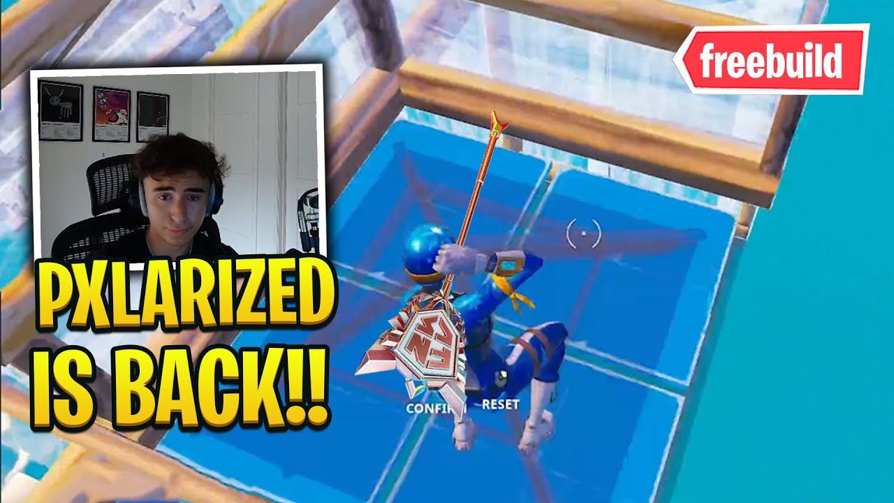 Pxlarized INSANE freebuild After 2 Months of Quitting Fortnite! - YouTube
