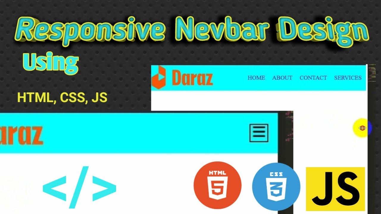 How To Create Responsive Navbar (Using: HTML, CSS, JS) - YouTube