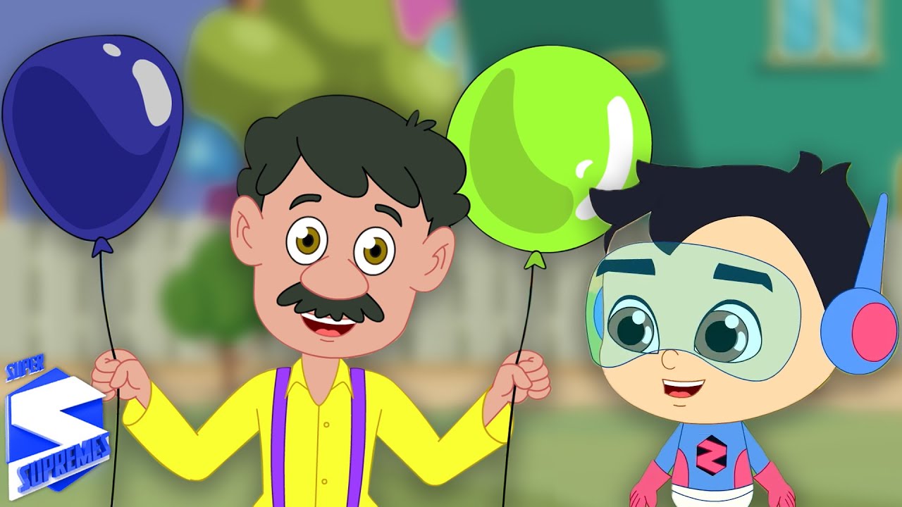 Gubbare Wala, गुब्बारे वाला, Balloon Song for Kids, Hindi Nursery ...