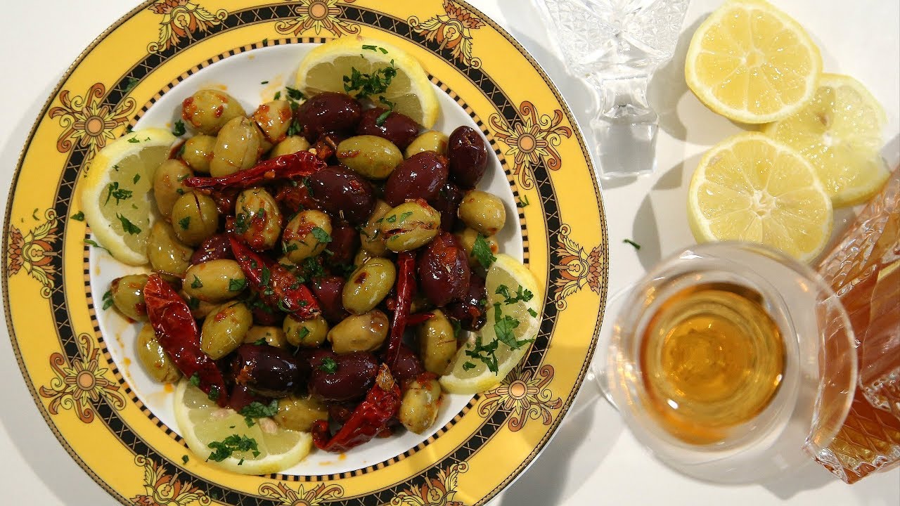 Spiced Olives Recipe - Heghineh Cooking Show - YouTube