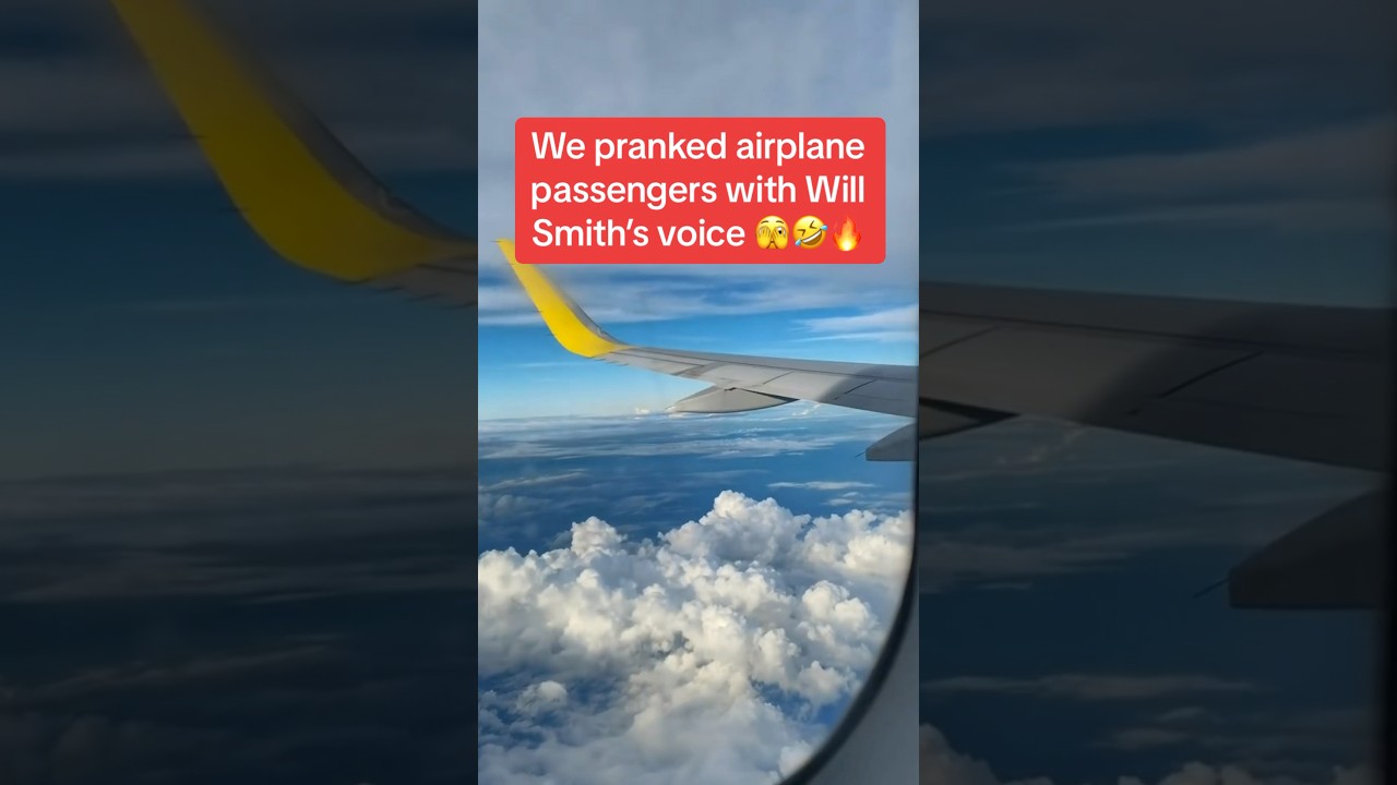 Best prank 😅🤣😎 #prank #voiceprank #airplane #willsmith #speakerprank ...