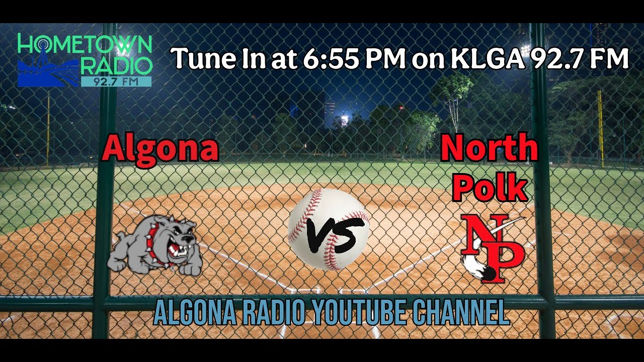 Algona vs. North Polk 2024 Postseason Baseball - YouTube