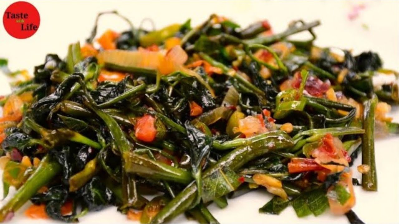 How to make kankun devilled | kankun thel dala | kankun stir fry ...