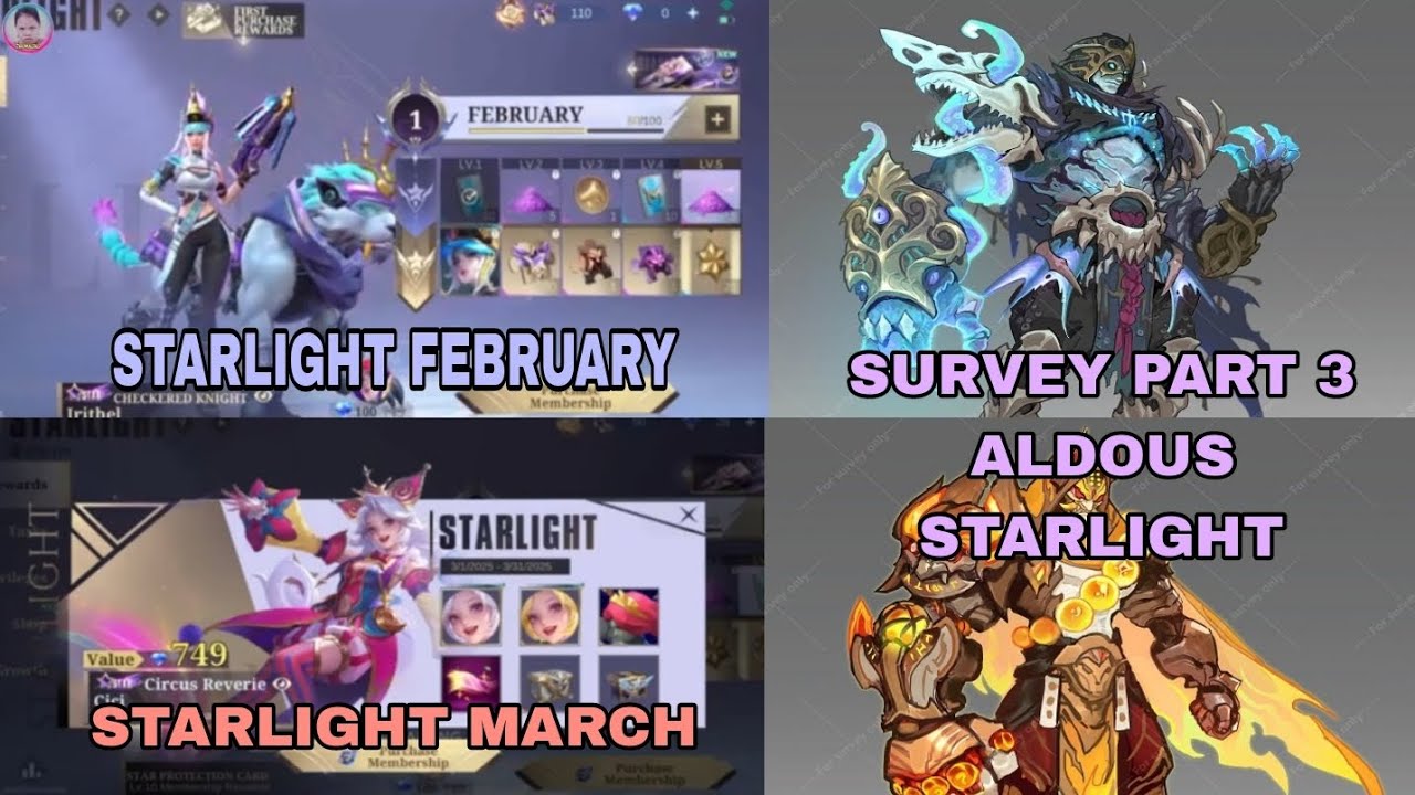 MLBB UPDATE| STARLIGHT FEBRUARY TO MARCH 2025| SURVEY PART 3 ALDOUS ...
