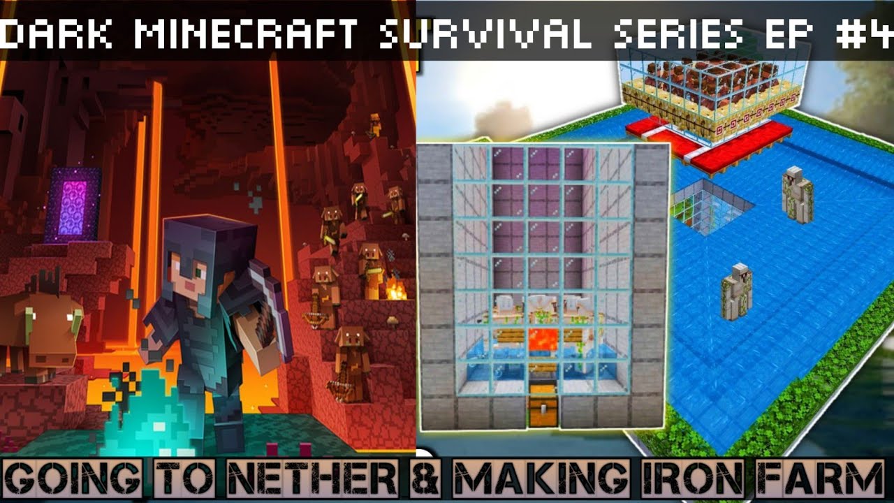 I Made Epic IRON FARM In Minecraft Pe Survival SERIES | First Time ...