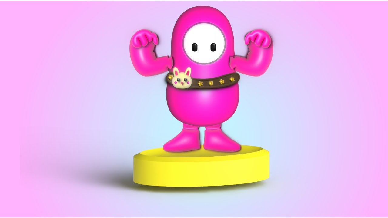 How To Create 3D Fall Guys Character In Illustrator 2022 - YouTube